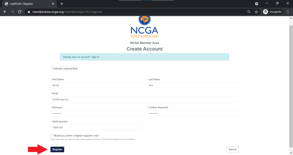 How To: Activate Your NCGA Member Tee Time Login